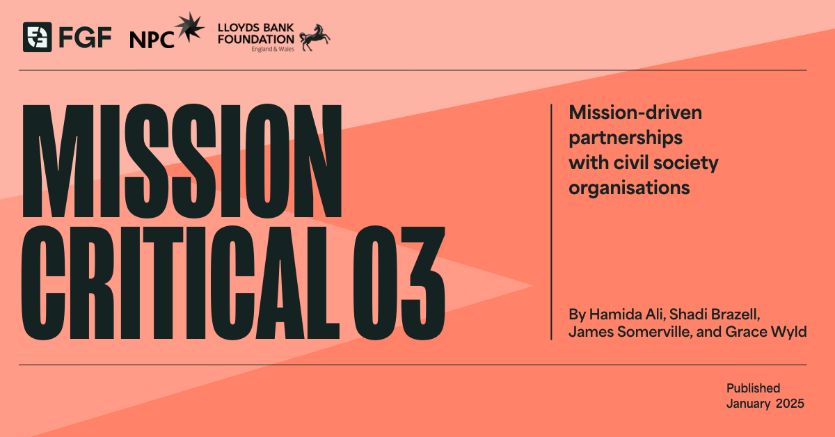 Mission Critical 03: Mission-driven partnerships with civil society ...